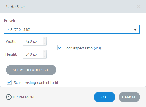 Articulate 360 Storyline 360 Default Slide Size Articulate Support